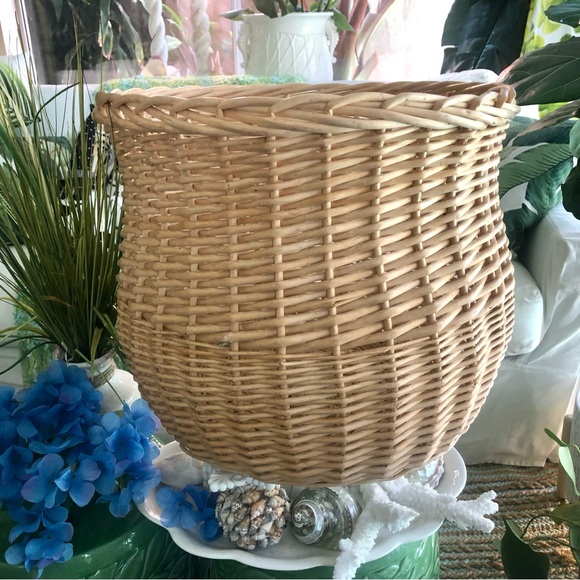 Accents | New Huge Natural Wood Basket | Poshmark
